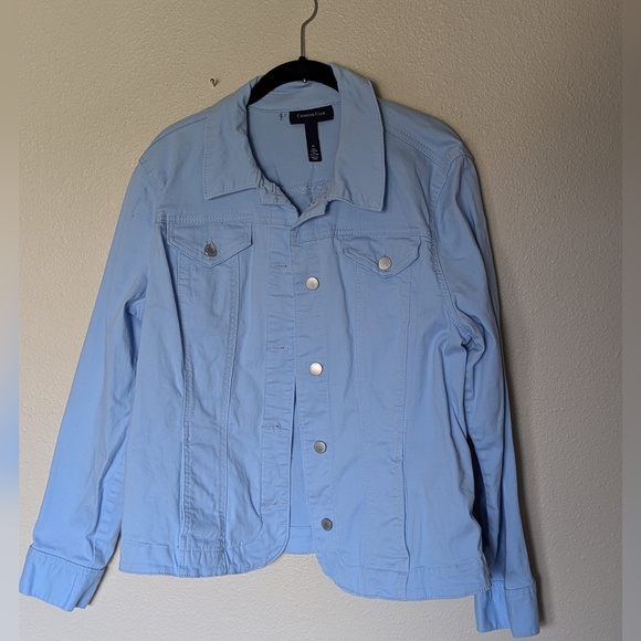 Charter Club | Jackets & Coats | Charter Club Light Blue Denim Style ...